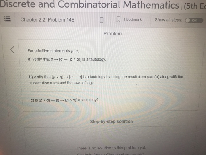Solved Discrete And Combinatorial Mathematics 5th Ed E