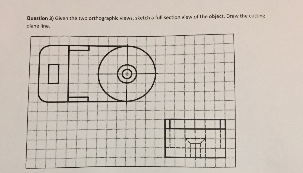 Solved Given the two orthographic views, sketch a full | Chegg.com Solved Given the two orthographic views, sketch a full | Chegg.com