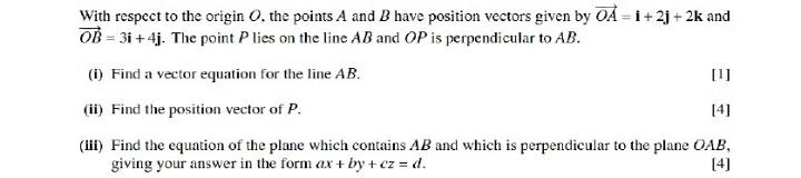 Solved With respect to the origin 0the points A and B have | Chegg.com