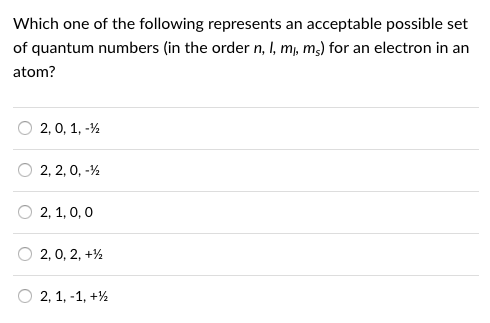 Solved Which one of the following represents an acceptable | Chegg.com