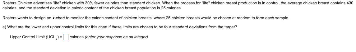Solved A) Find the upper & lower control limits B) What are | Chegg.com