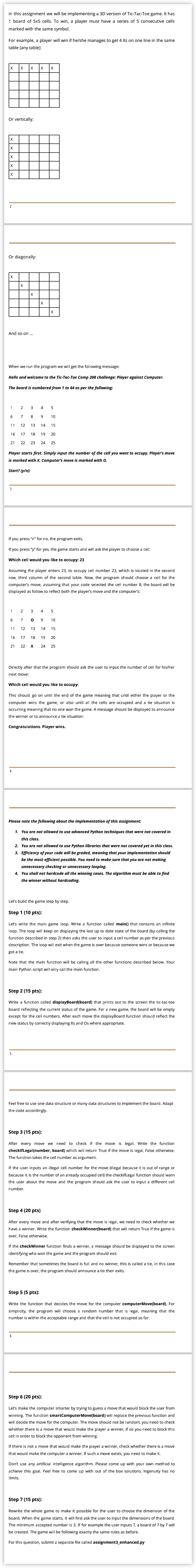 Solved In this assignment we will be implementing a 3D | Chegg.com