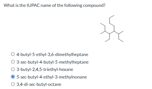 Solved What is the IUPAC name of the following compound? | Chegg.com