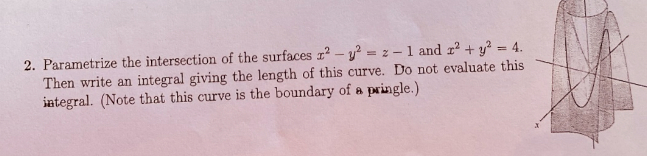 Parametrize the intersection of the surfaces | Chegg.com
