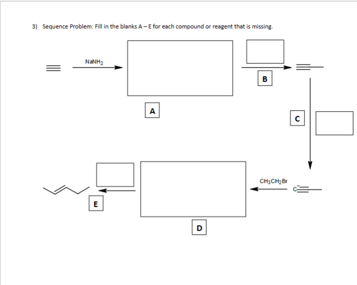 Solved 3) Sequence Problem: Fill in the blanks A - E for | Chegg.com