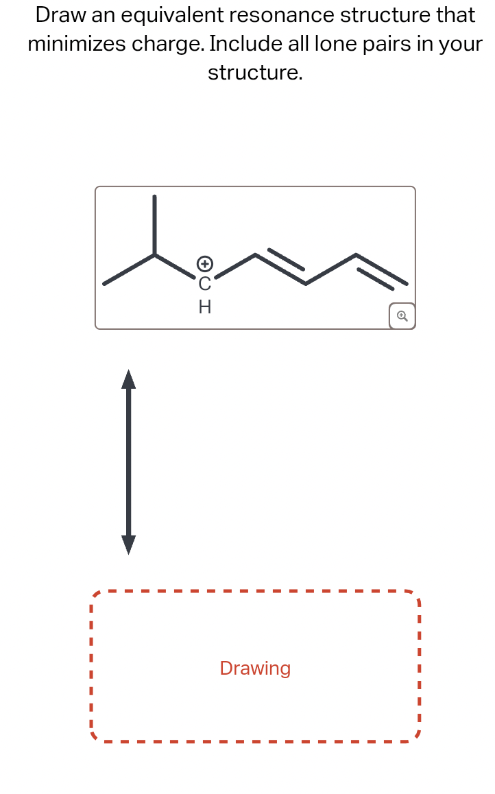 Solved Draw an equivalent resonance structure that minimizes | Chegg.com