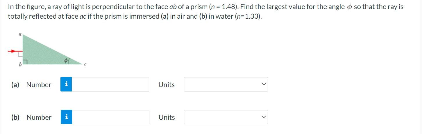 Solved In the figure, a ray of light is perpendicular to the | Chegg.com