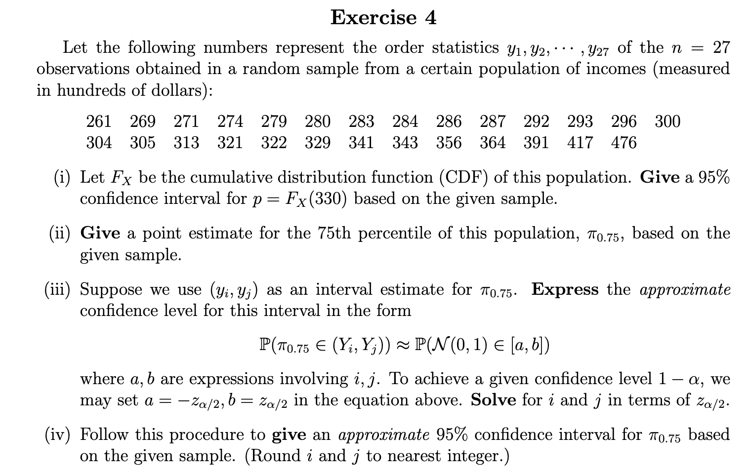 Solved Let the following numbers represent the order | Chegg.com