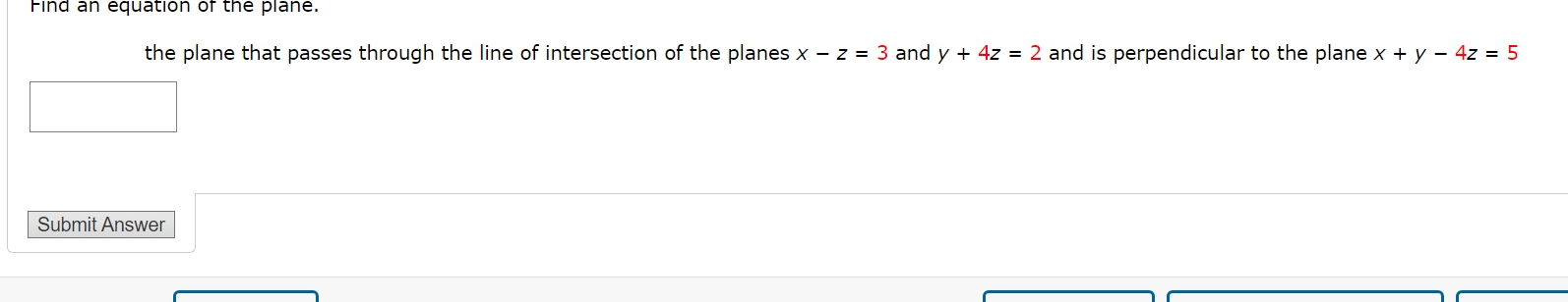 Solved Please Help Find The Equation Of The Planefind An