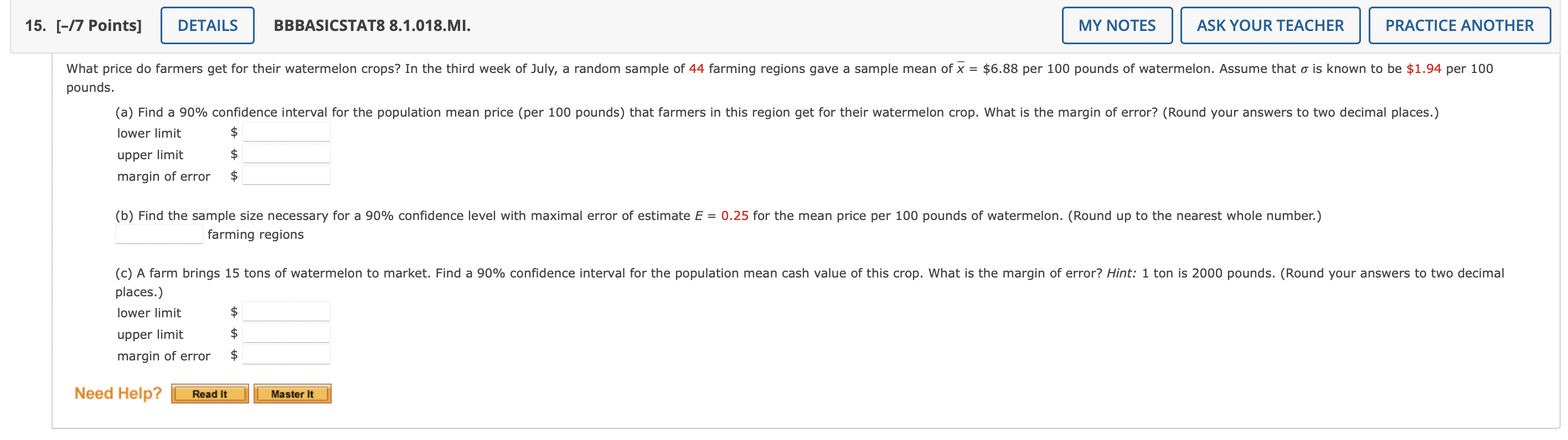Solved pounds (b) Find the sample size necessary for a 90% | Chegg.com