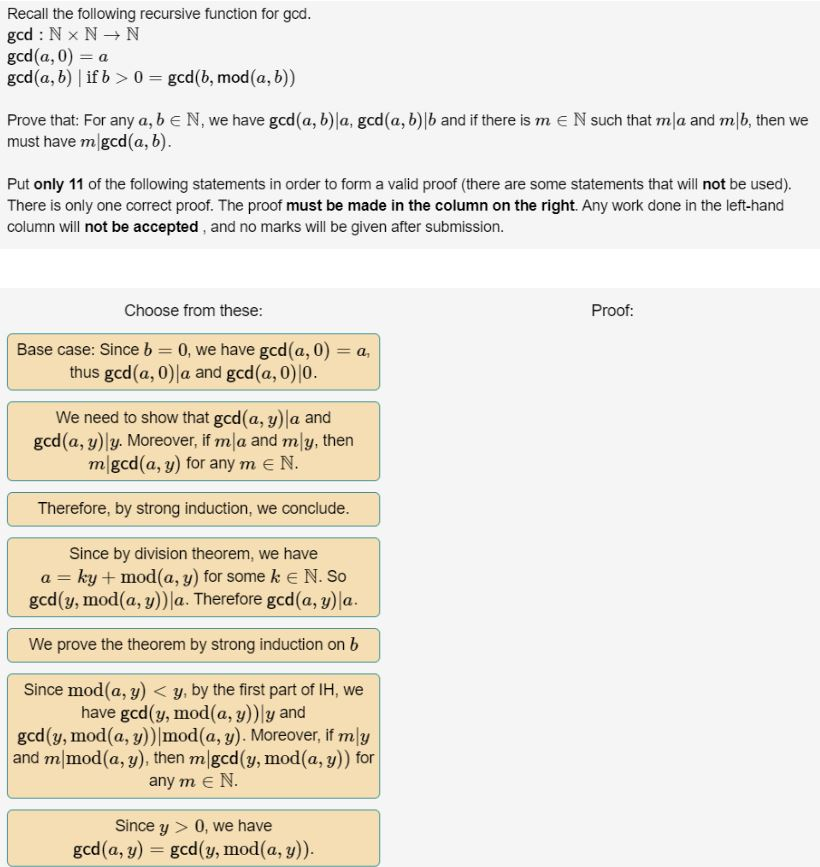 Solved Recall the following recursive function for gcd. god | Chegg.com