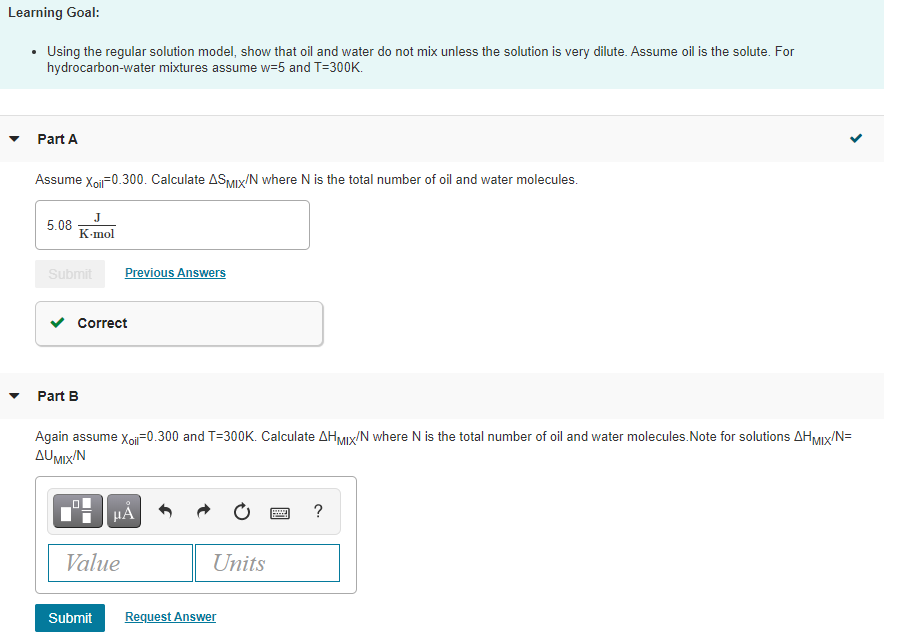 Learning Goal: • Using the regular solution model, | Chegg.com