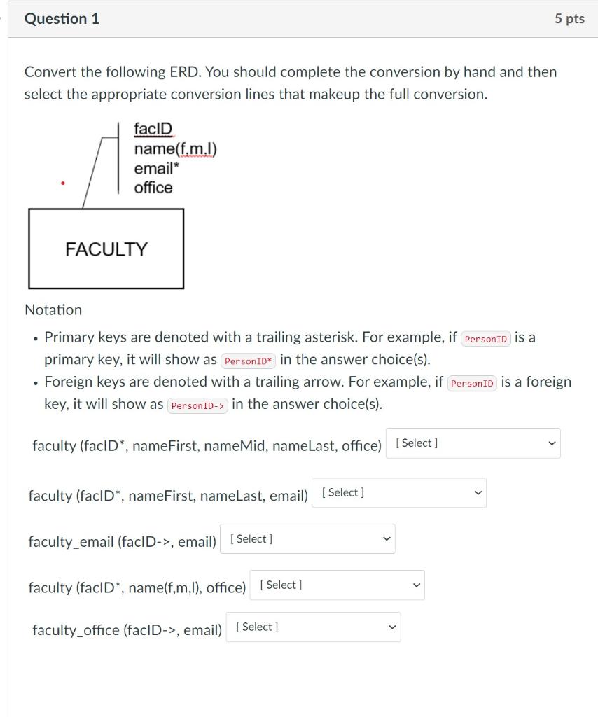 Solved Convert the following ERD. You should complete the | Chegg.com