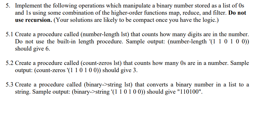 Solved Using Scheme in DrRacket please. ;Q5 | Chegg.com