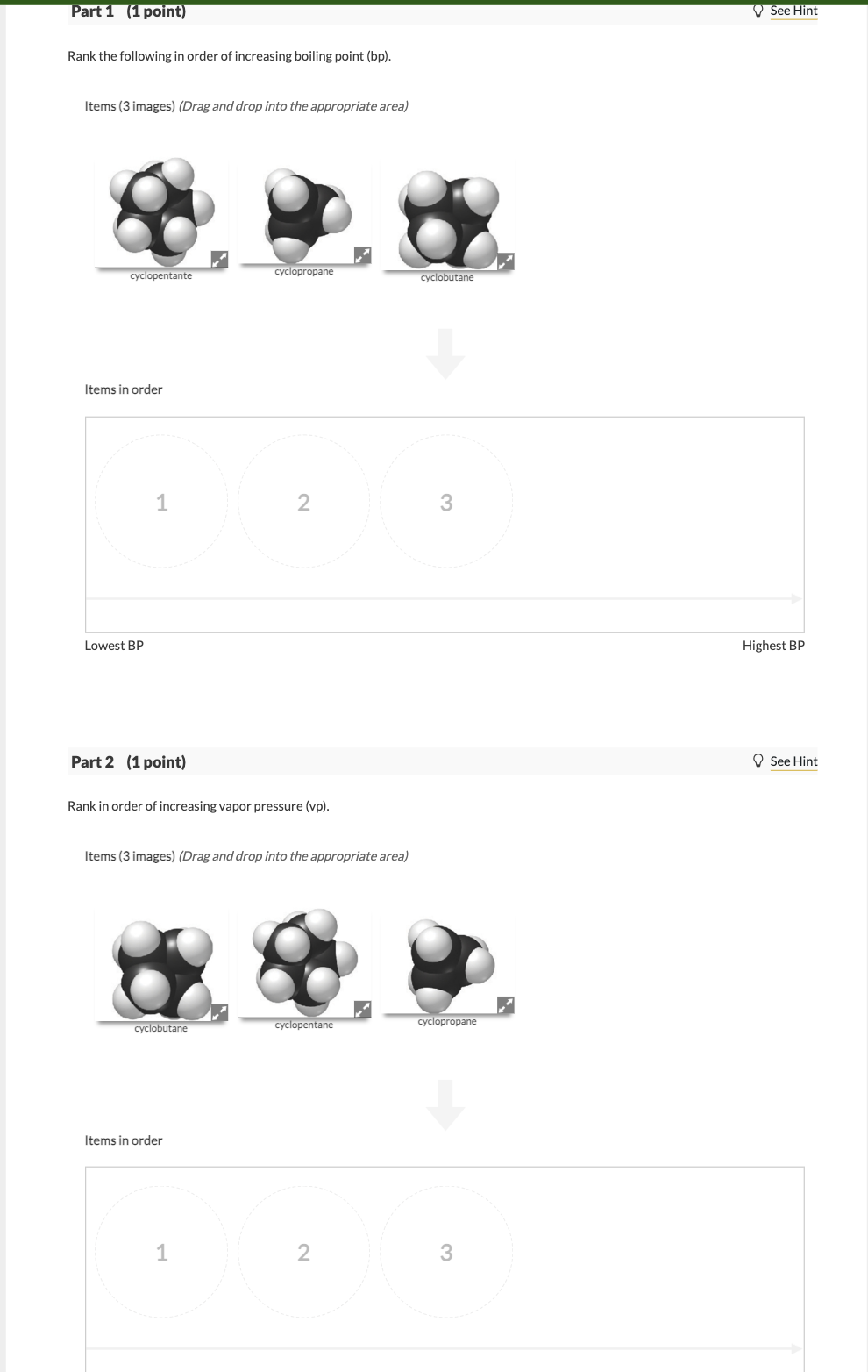 Solved Part 1 (1 point)Rank the following in order of | Chegg.com Solved Part 1 (1 point)Rank the following in order of | Chegg.com