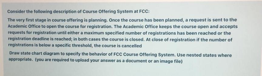 Solved Consider the following description of Course Offering | Chegg.com