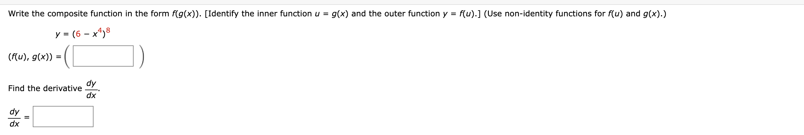 Solved Write the composite function in the form f(g(x)). | Chegg.com