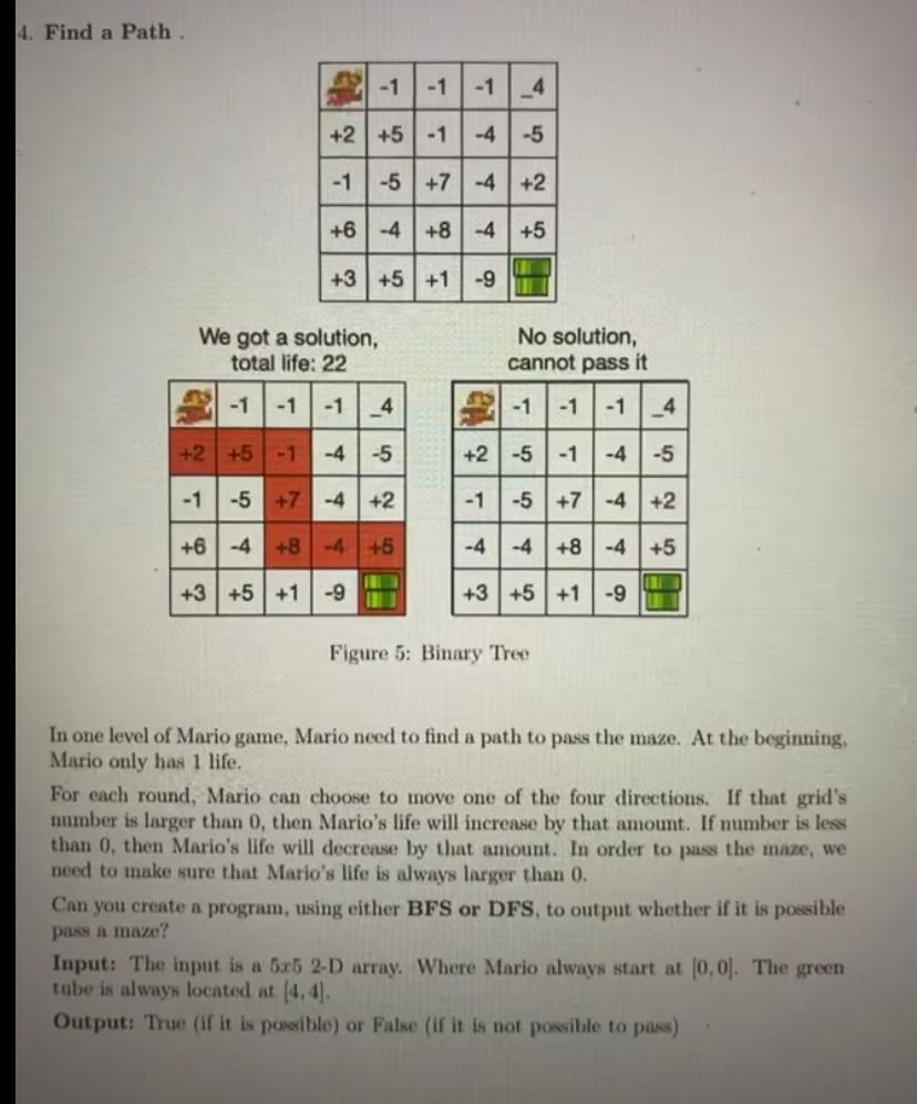 Solved 4. Find a Path. -1-1 -1 +2 +5 -1 -4 -5 -1-5+7 4 +2 +6 | Chegg.com