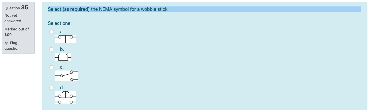 Solved Select (as required) the NEMA symbol for a wobble | Chegg.com