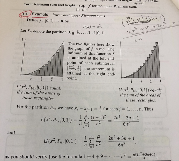 Solved lidn for the x-1x lower Riemann sum and height sup f | Chegg.com