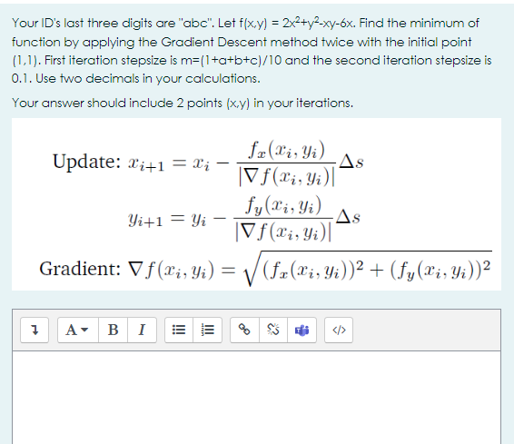 Solved Your ID's last three digits are "abc". Let | Chegg.com