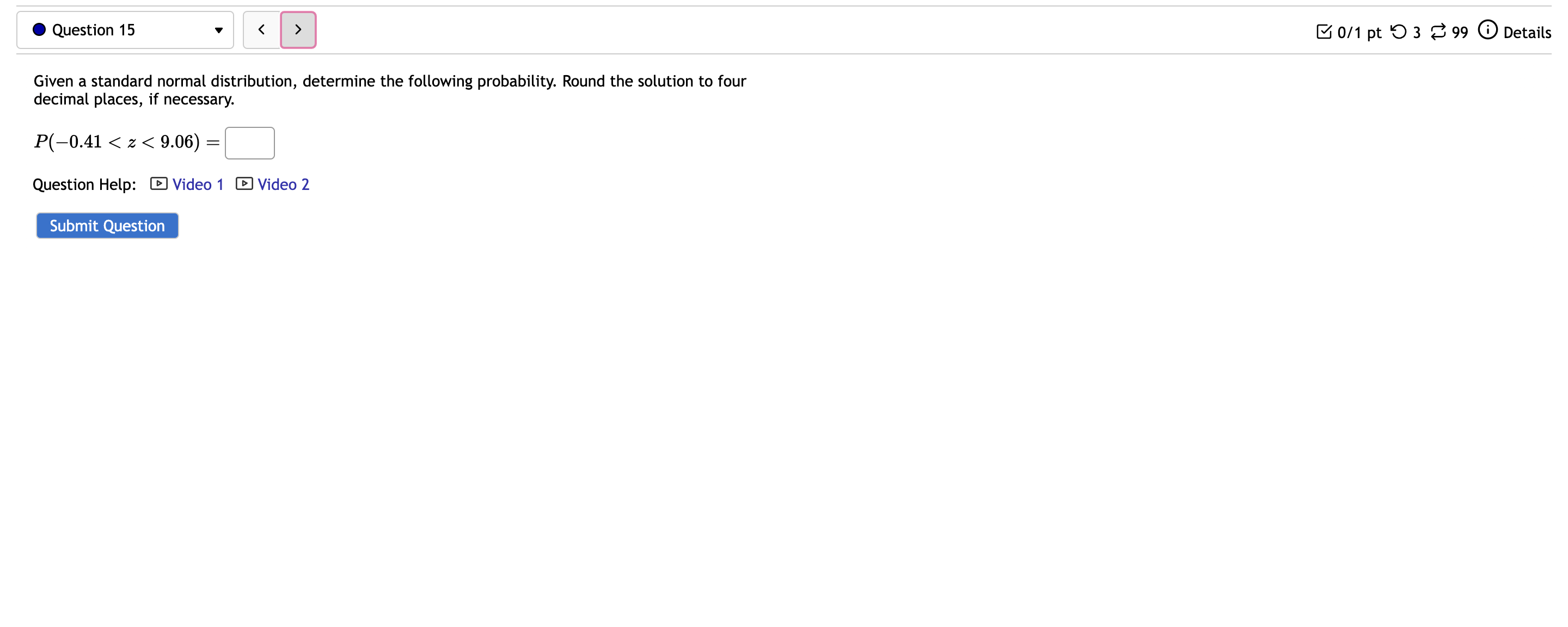 Solved Given a standard normal distribution, determine the | Chegg.com