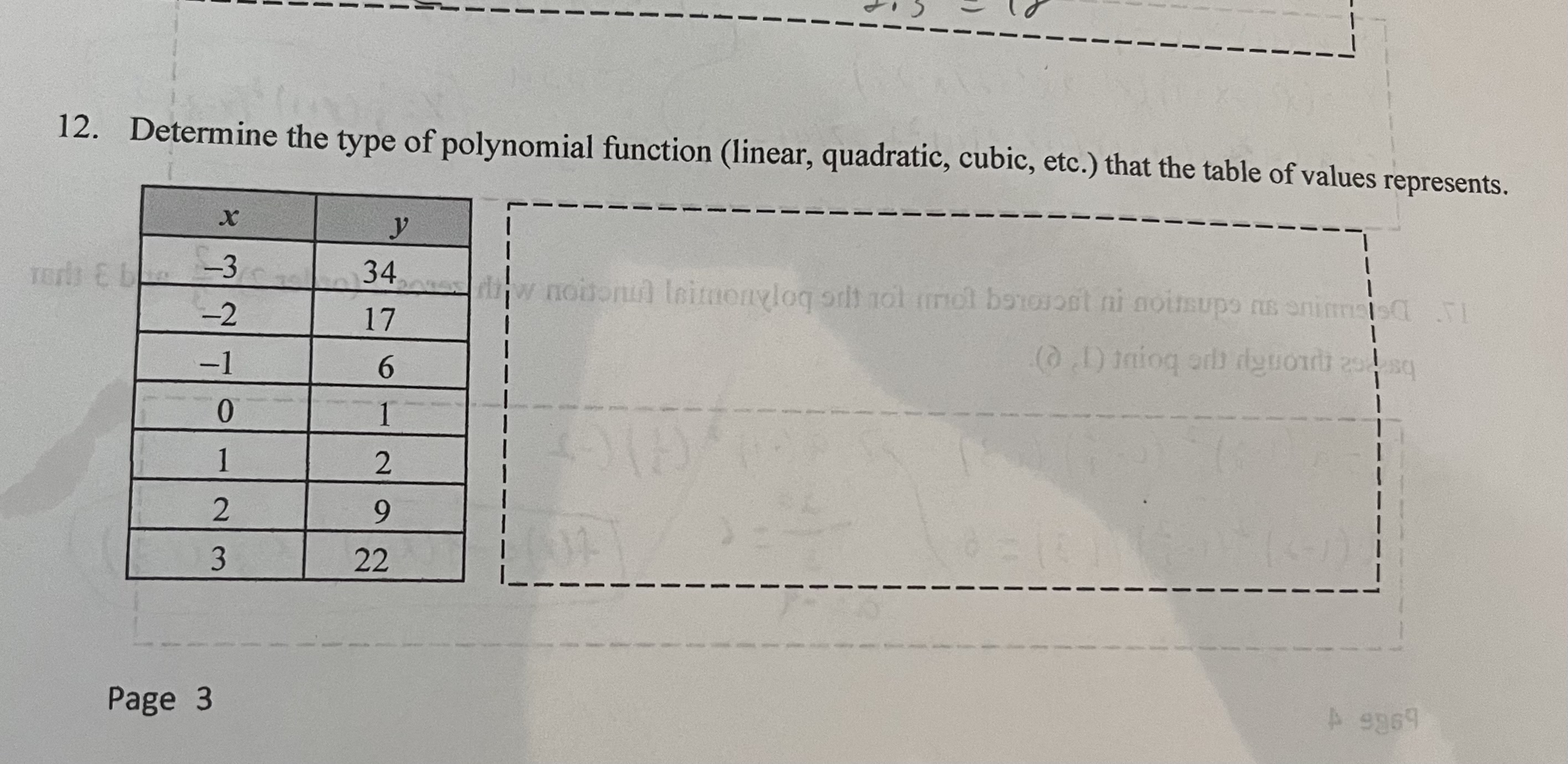 Solved Determine the type of polynomial function (linear, | Chegg.com