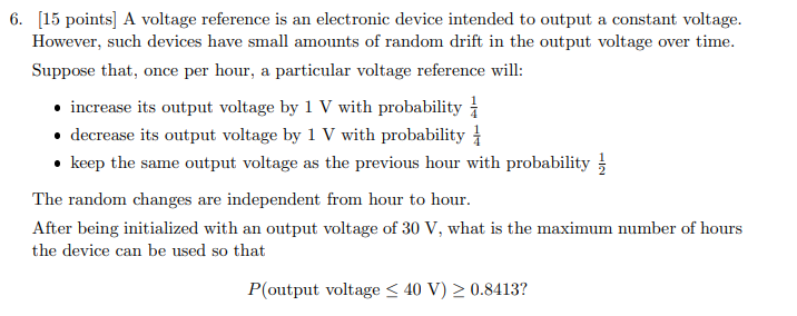 Solved [15 ﻿points] ﻿A voltage reference is an electronic | Chegg.com
