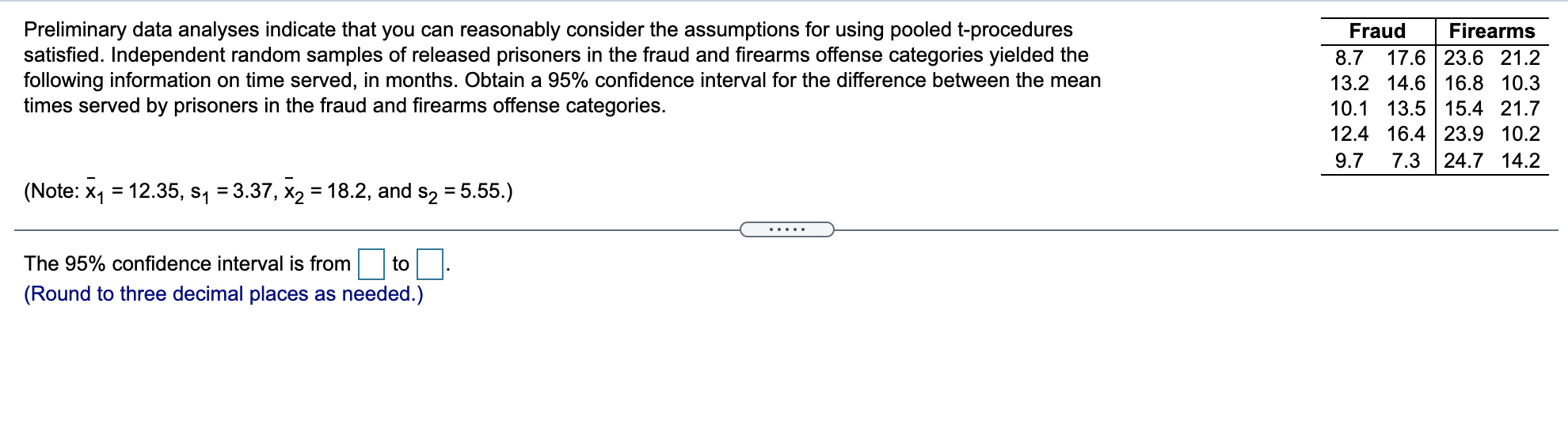 Solved Preliminary data analyses indicate that you can | Chegg.com