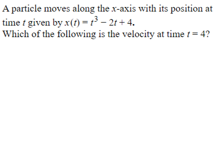 Solved A particle moves along the x-axis with its position | Chegg.com