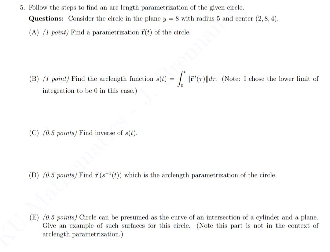 5. Follow the steps to find an arc length | Chegg.com