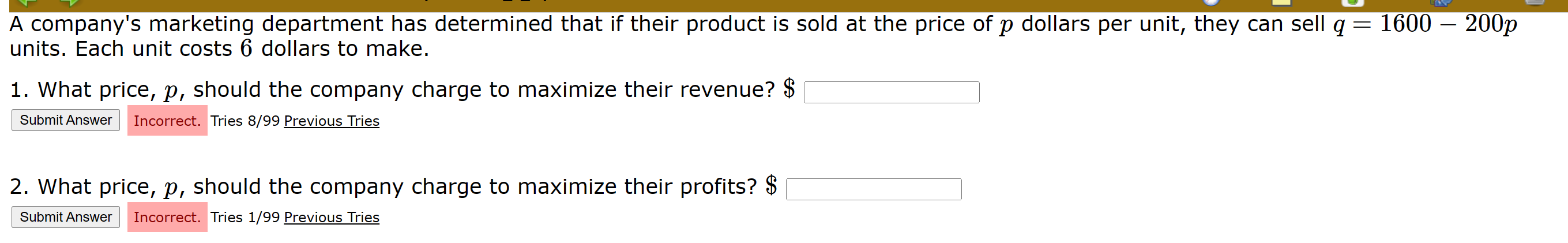 Solved A company's marketing department has determined that | Chegg.com