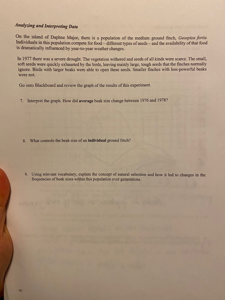 Solved Natural Selection Simulation 3. Use the data in table | Chegg.com