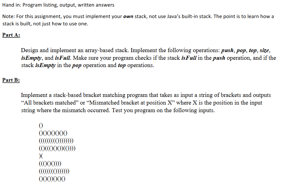 Solved Hand in: Program listing, output, written answers | Chegg.com