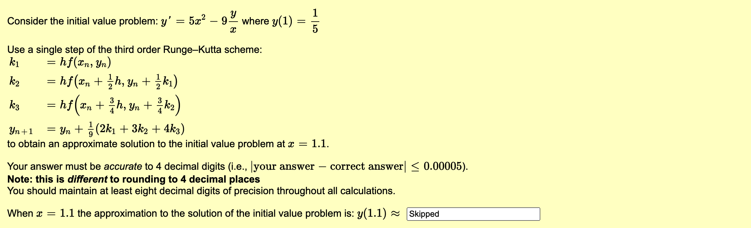 Solved to obtain an approximate solution to the initial | Chegg.com