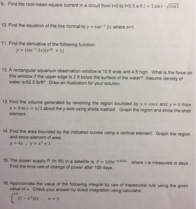 Solved Find the root-mean-square current in a circuit from | Chegg.com