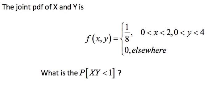 Solved With the joint pdf of X and Y: | Chegg.com