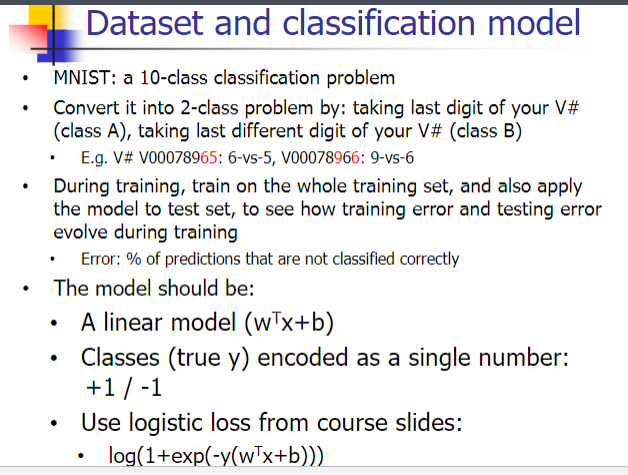 Solved - Implement and test: - Linear classifier with | Chegg.com