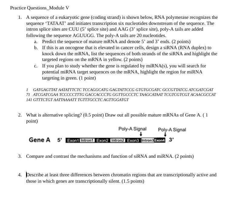 Practice Questions_Module V 1. A sequence of a | Chegg.com