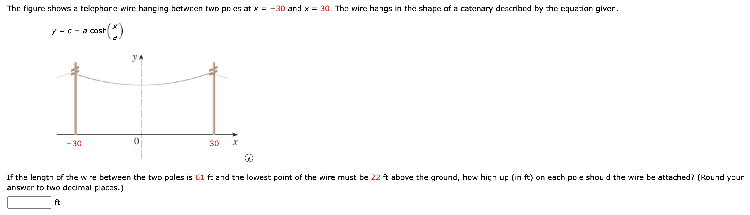 Solved The figure shows a telephone wire hanging between two | Chegg.com