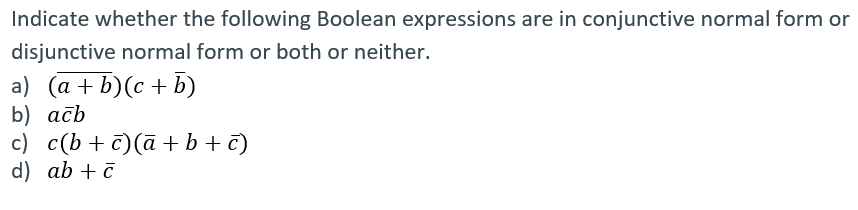 Solved Indicate whether the following Boolean expressions | Chegg.com