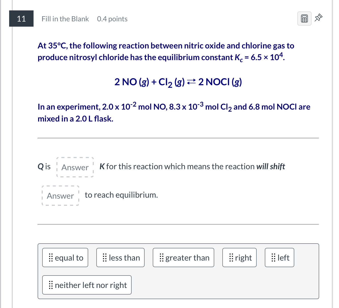 Solved At 35°C, ﻿the following reaction between nitric oxide | Chegg.com