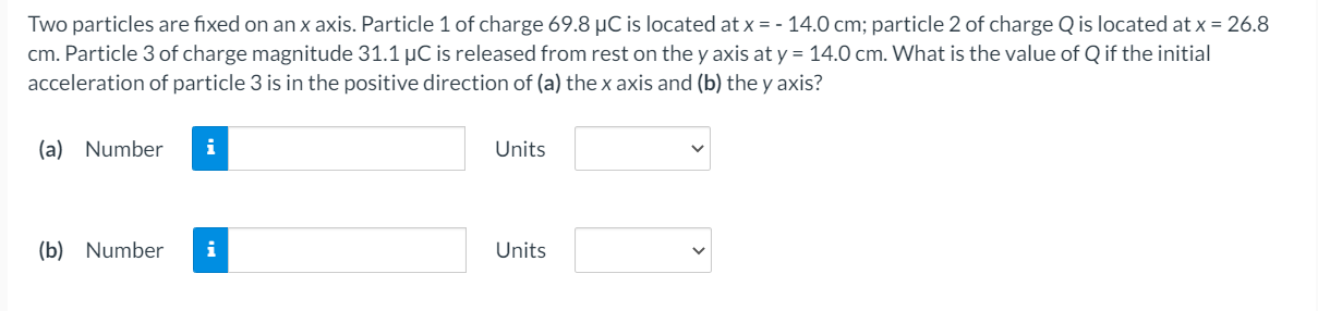 Solved Two particles are fixed on an x axis. Particle 1 of | Chegg.com