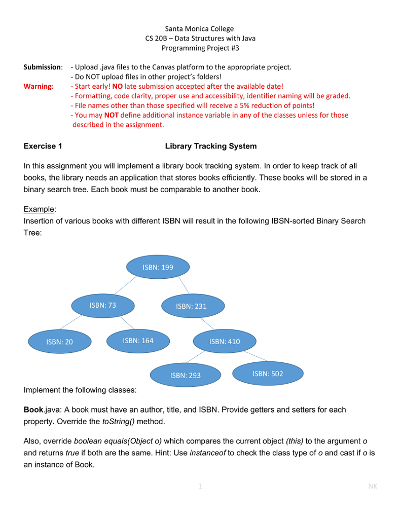 Santa Monica College CS 20B-Data Structures with Java | Chegg.com