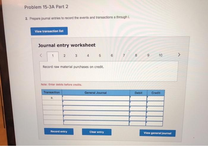 Solved roblem 15-3A Source documents, journal entries, and | Chegg.com