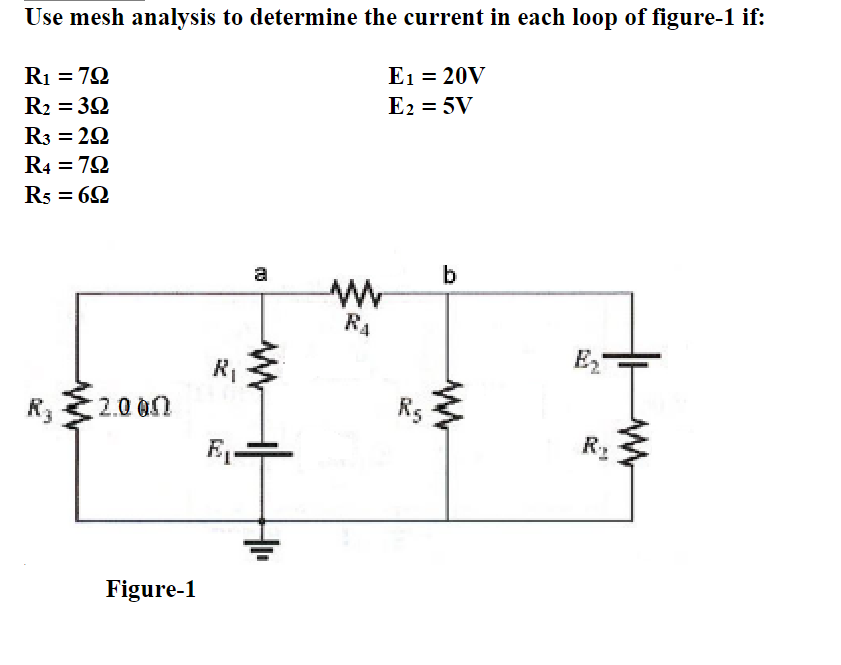 Solved Use Mesh Analysis To Determine The Current In Each 