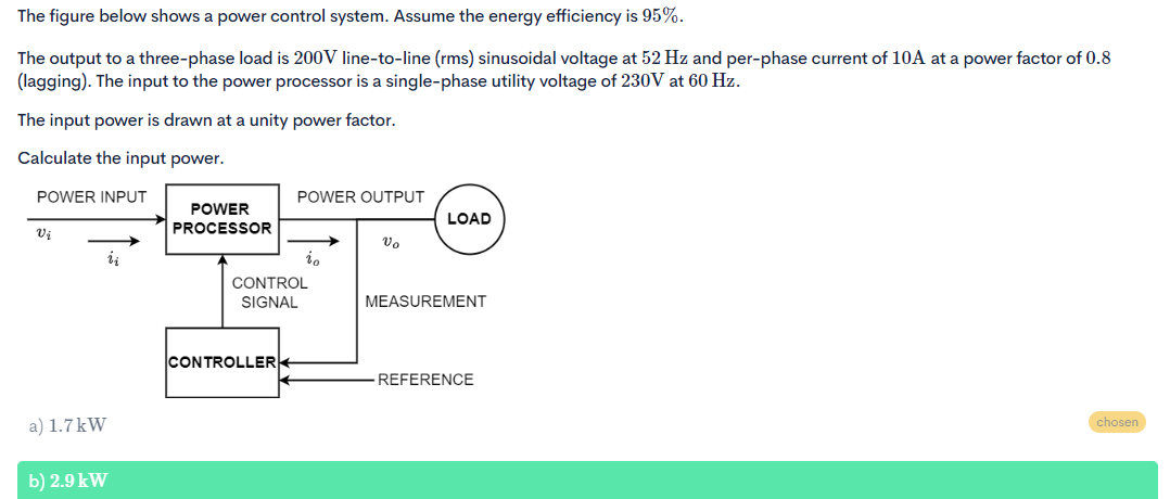 Solved The figure below shows a power control system. Assume | Chegg.com