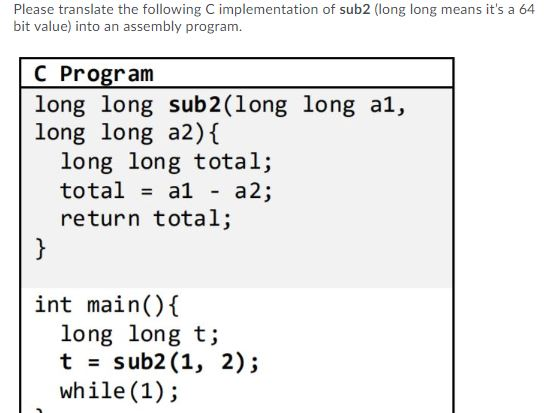 Solved Please translate the following C implementation of | Chegg.com