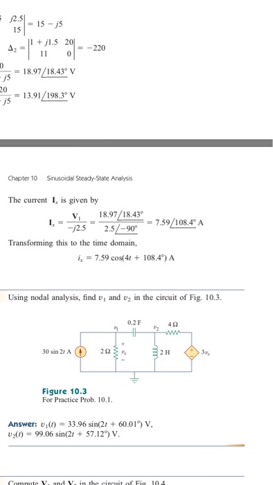 Solved Using nodal analysis find v1 & v2 in the circuit fig | Chegg.com