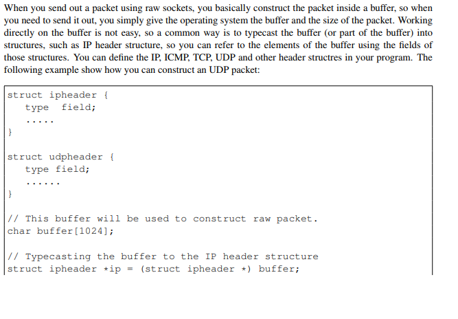 Solved 3.2 Task 2: Spoofing When a normal user sends out a | Chegg.com